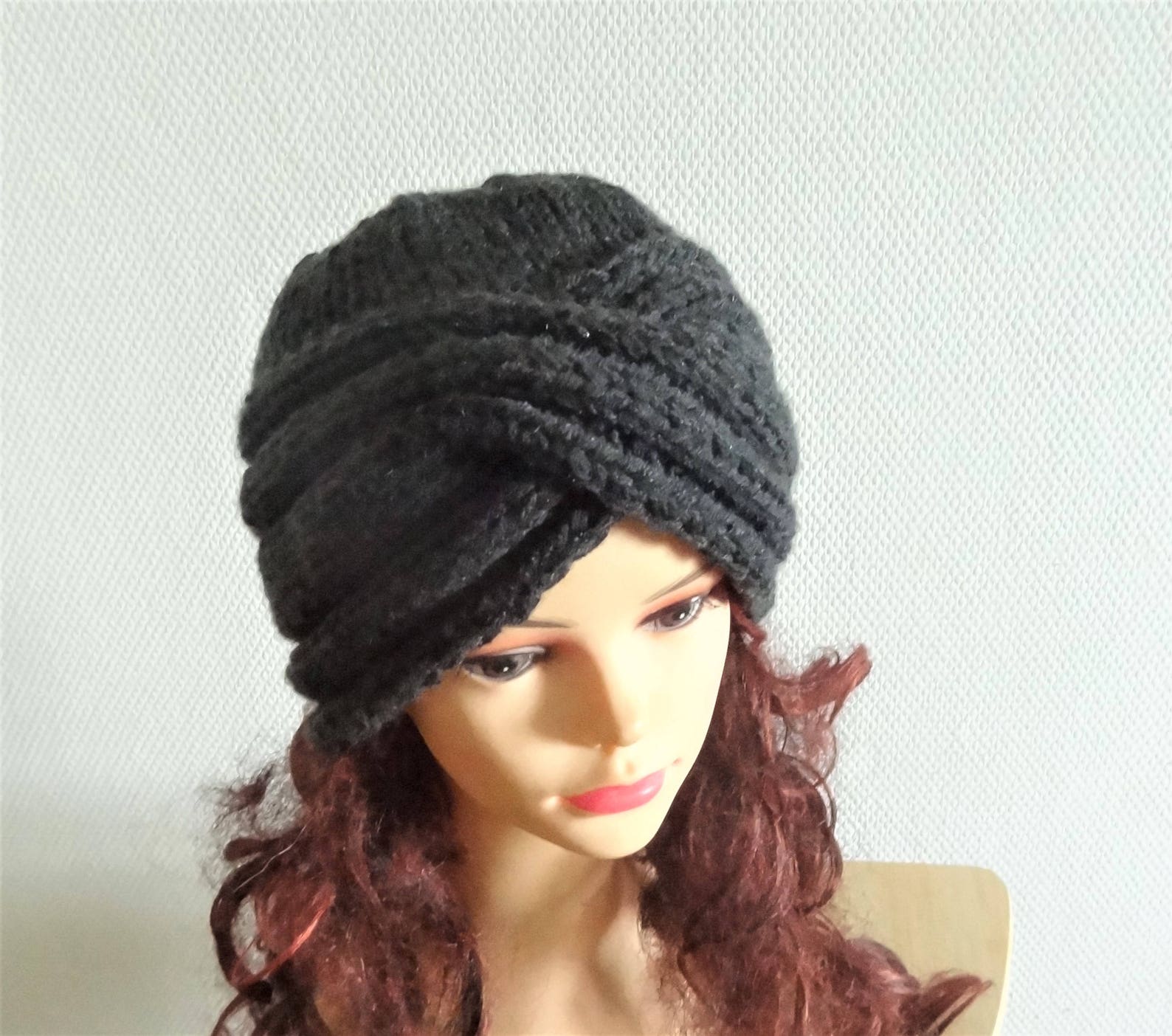Hand Knit Turban Hat Knit Women Hat Fall Winter Accessories Womens ...