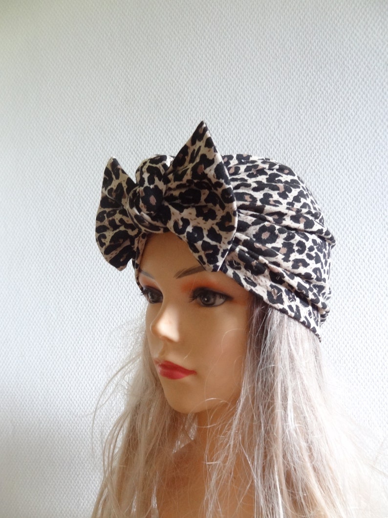 Leopard Print Turban Hat for Women, Womens Fashion Hat Womens Cancer ...
