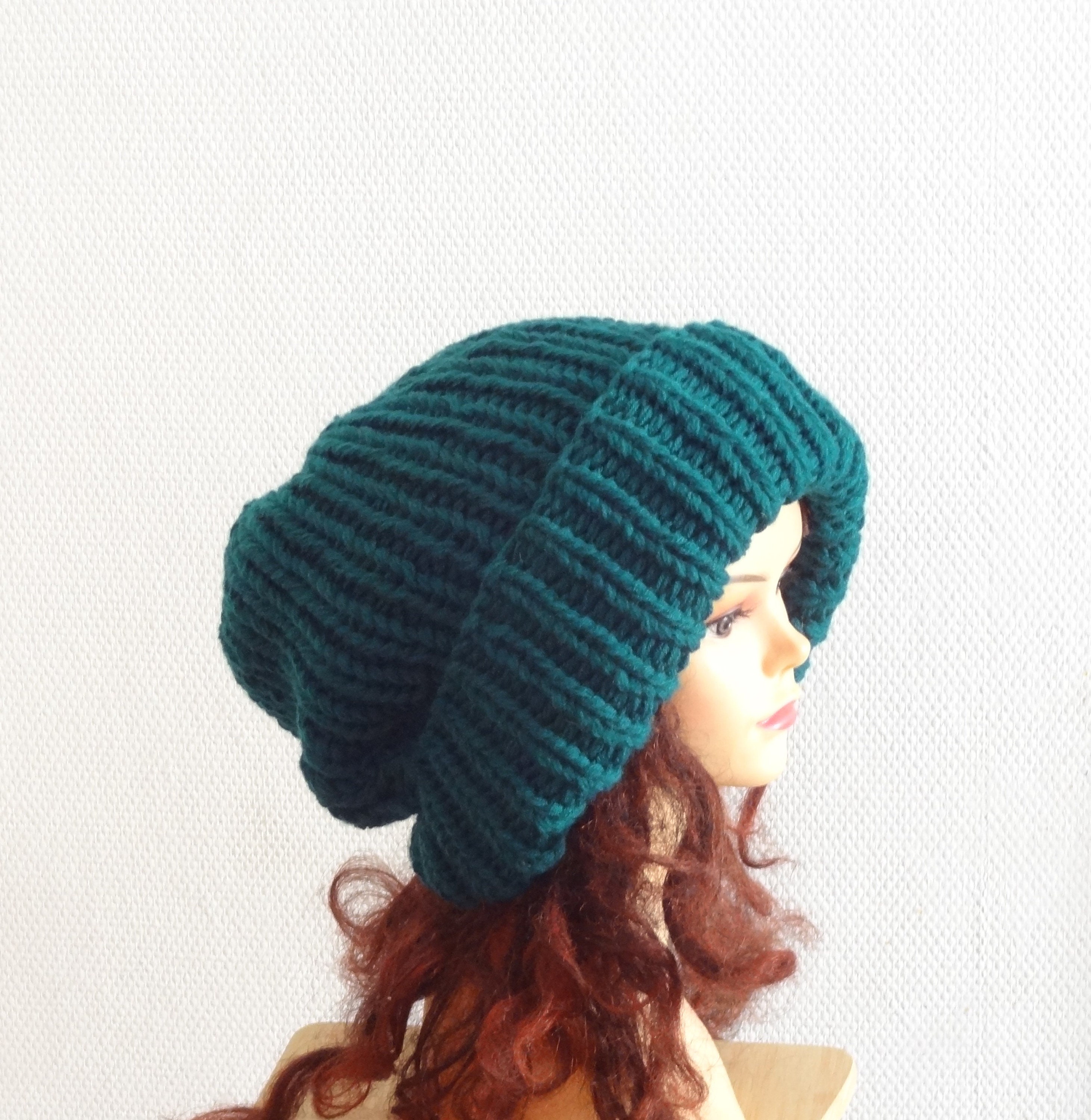 Super Slouchy Beanie Big Baggy Hat - Winter Teen Fashion Chunky Knit ...