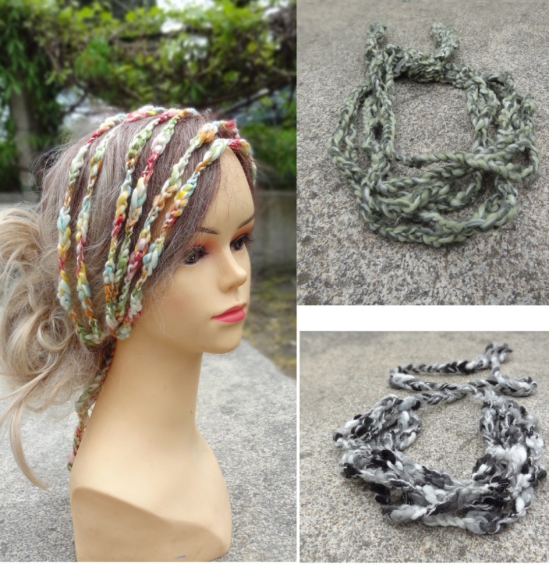 Gypsy Style Hair Wrap Rustic Headband Boho Hippie Headband , Summer ...