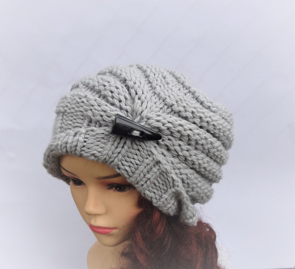 Hand knit hat Knit women hat Fall women Fashion Knit Hat Women | Etsy