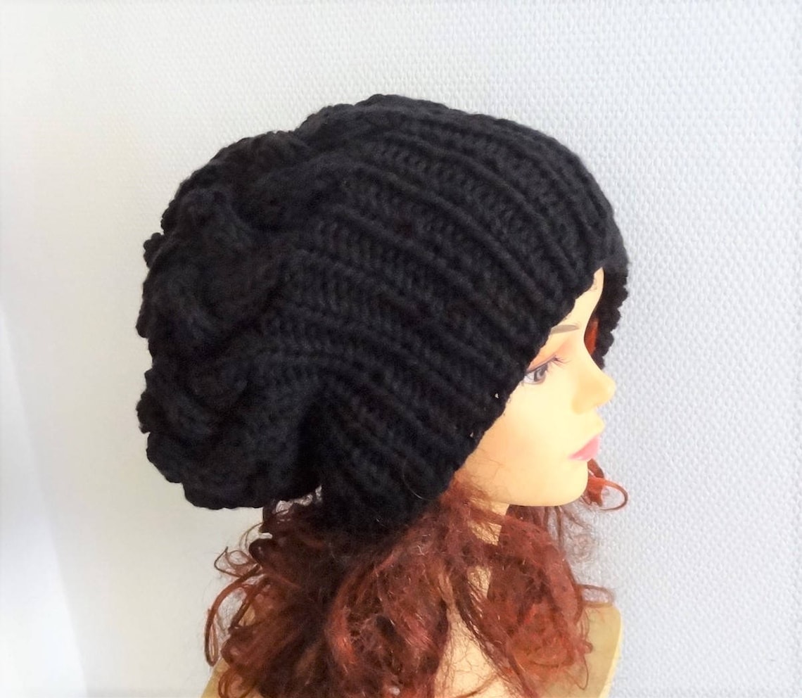 Unisex Knit Slouchy Hat Beanie Womens Hat Oversized Slouchy - Etsy
