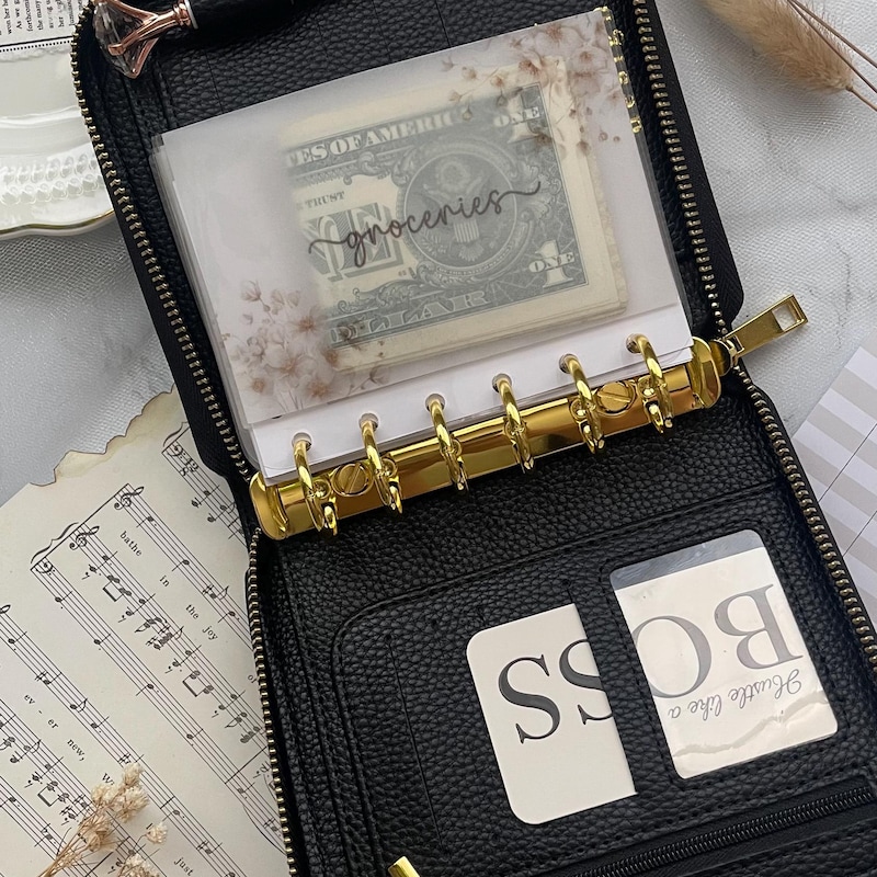 A7 Black Wallet Binder - Etsy