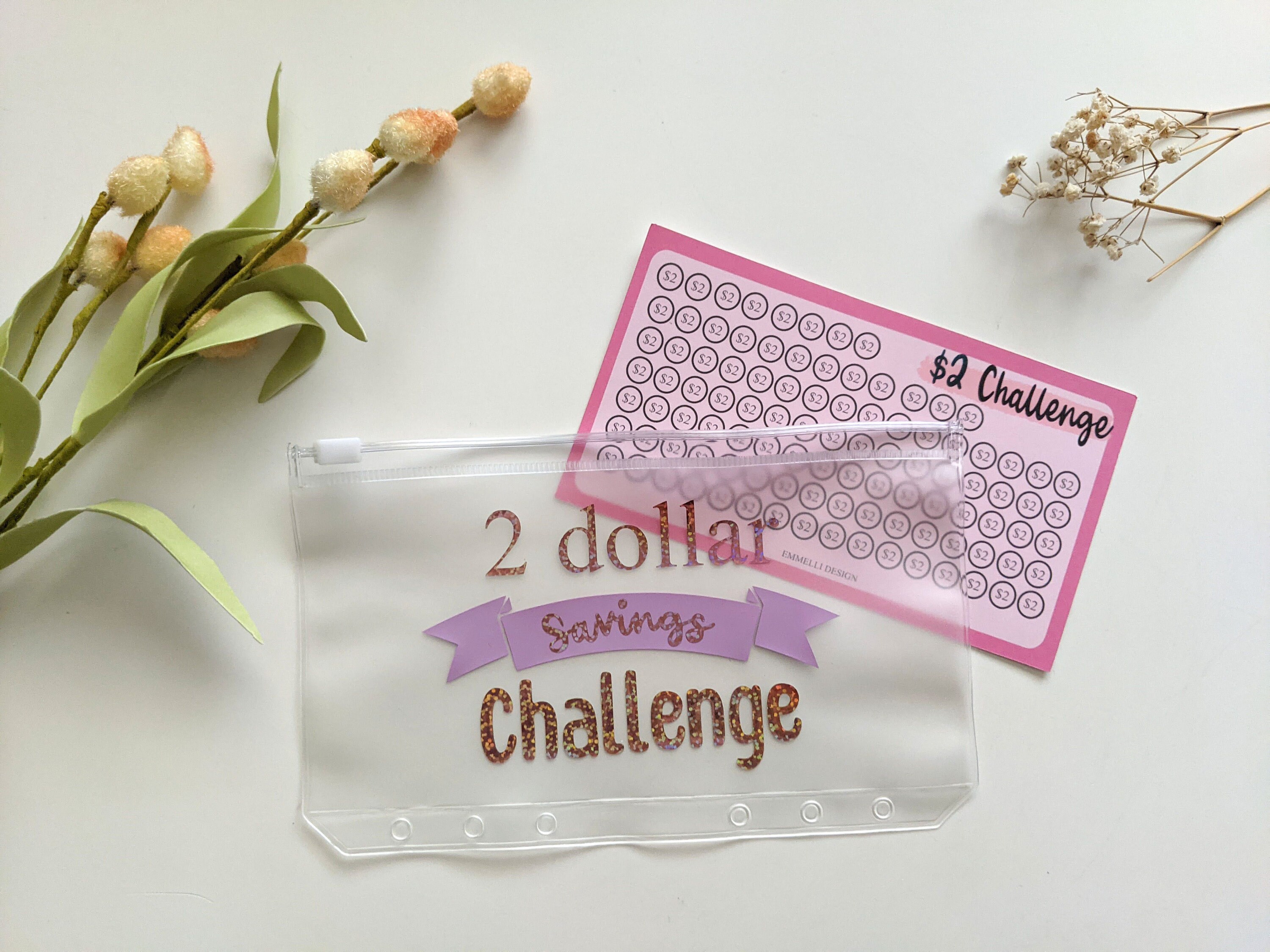 Savings Challenge Zippered Envelope A6 + Tracker Sheet - Budget - 10 ...