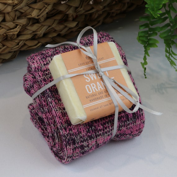 Natural Handmade Soap and Woollen Sock Gift Set Plastic & - Etsy India