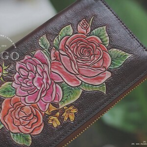 Bunch of Roses Hand Tooled/carved Wallet for Women - Etsy