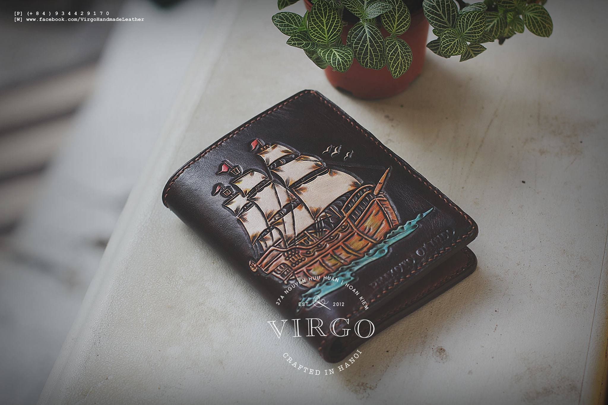 Ship and Sea Hand Tooled/carved Wallet for Men - Etsy