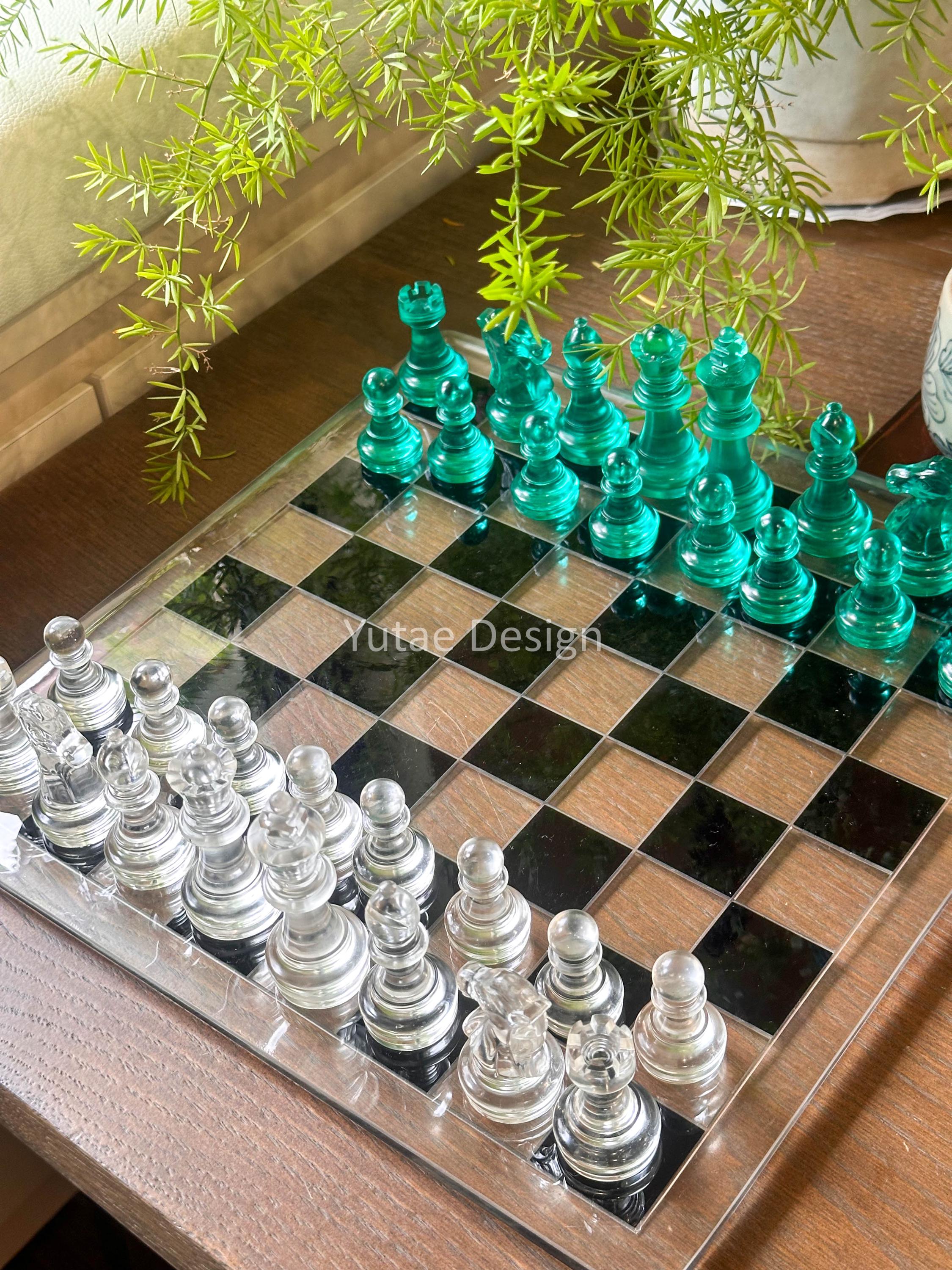 Resin Chess Sets With Board, Chess Set With Unique Chess Pieces, Chess ...