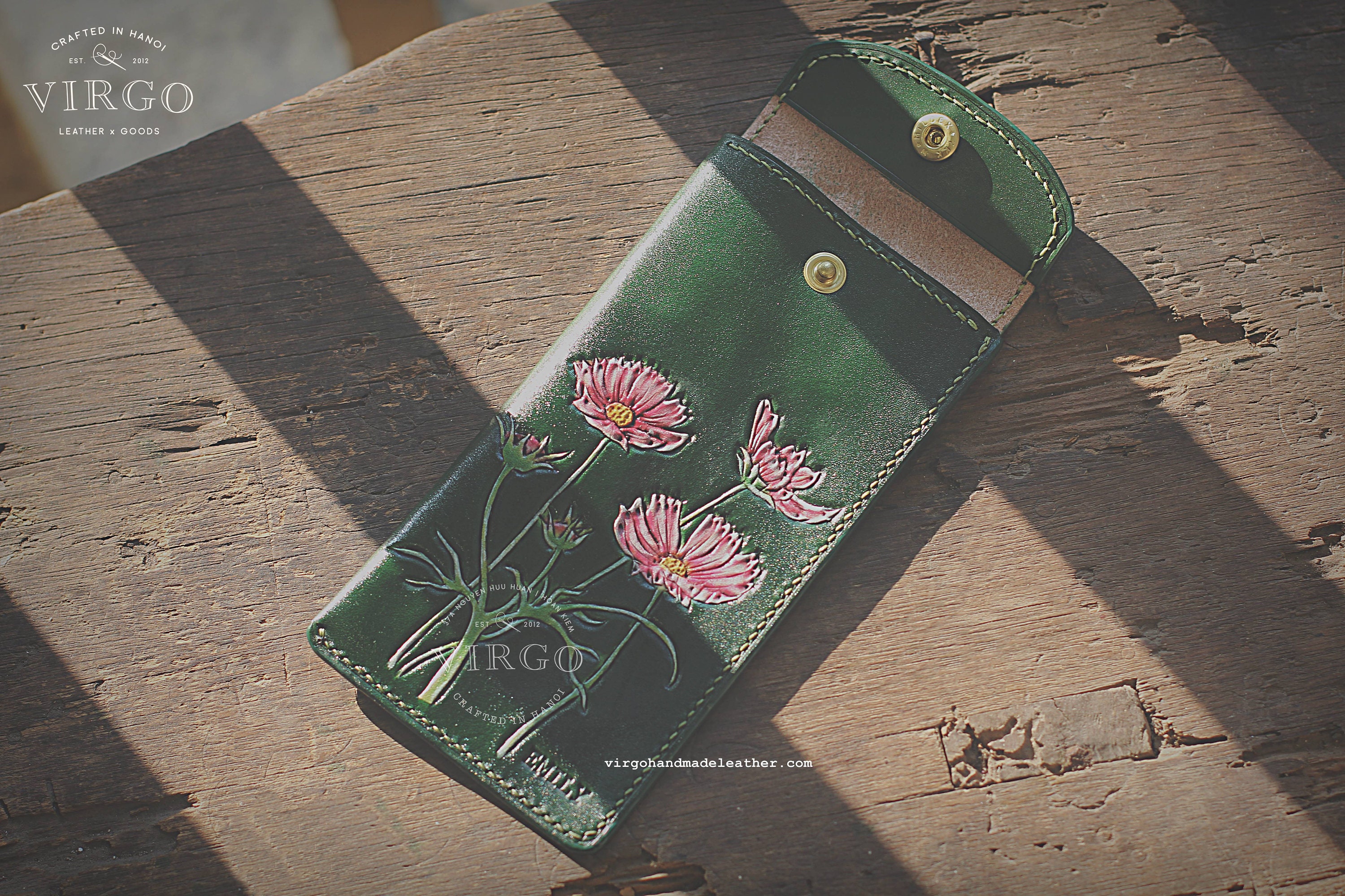 Cosmos Hand Tooled Envelope Wallet Handmade Personalised - Etsy