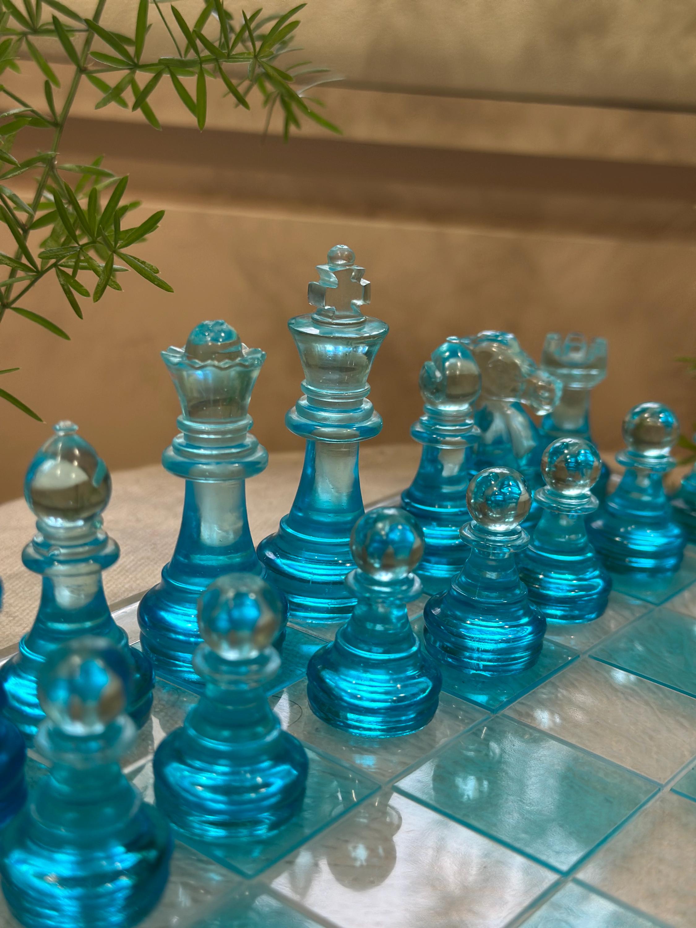Resin Chess Sets With Board, Chess Set With Unique Chess Pieces, Chess ...