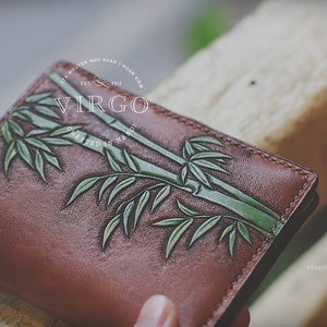 Bamboo Hand Tooled Carved Wallet, Handmade, Custom, Personalised ...