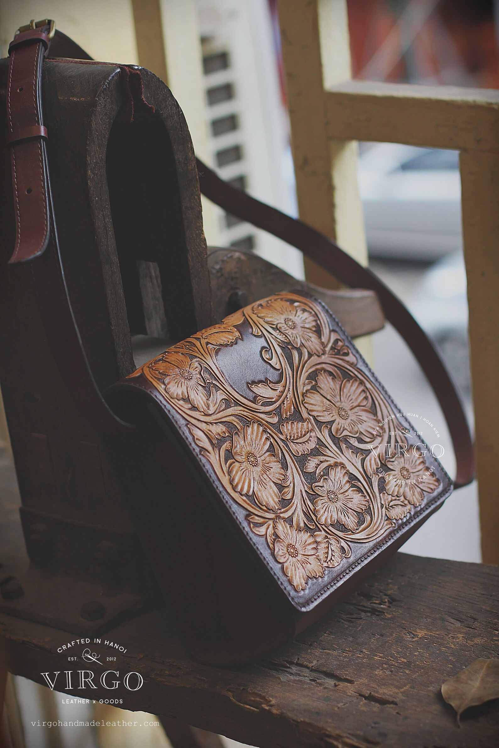 Sheridan cross body hand carved bag Custom Handmade Leather | Etsy