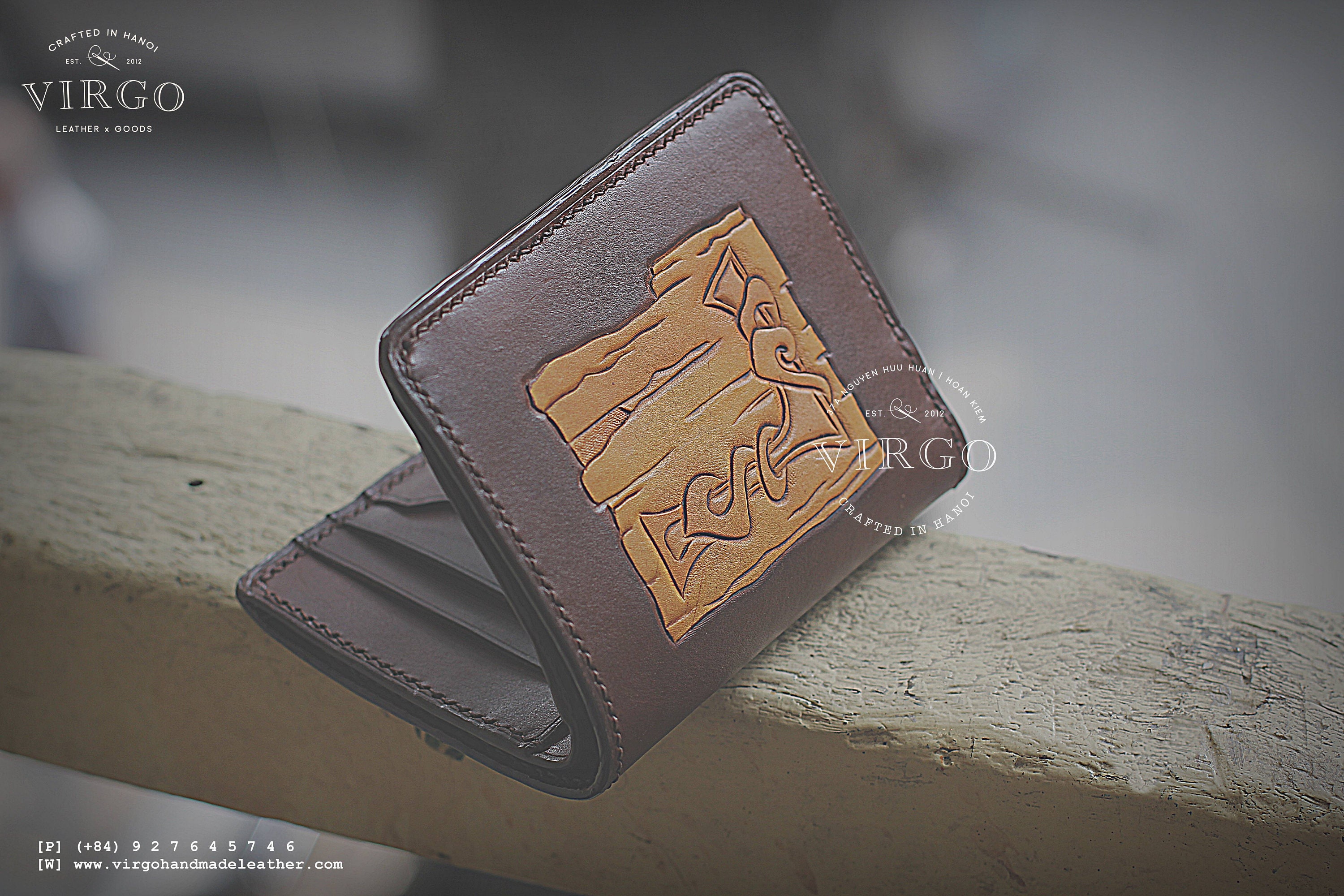 Letter L Hand Tooled Wallet Handmade Custom Personalised - Etsy