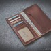 Minimal Long Wallet Unisex Personalized Vintage Full Grain - Etsy