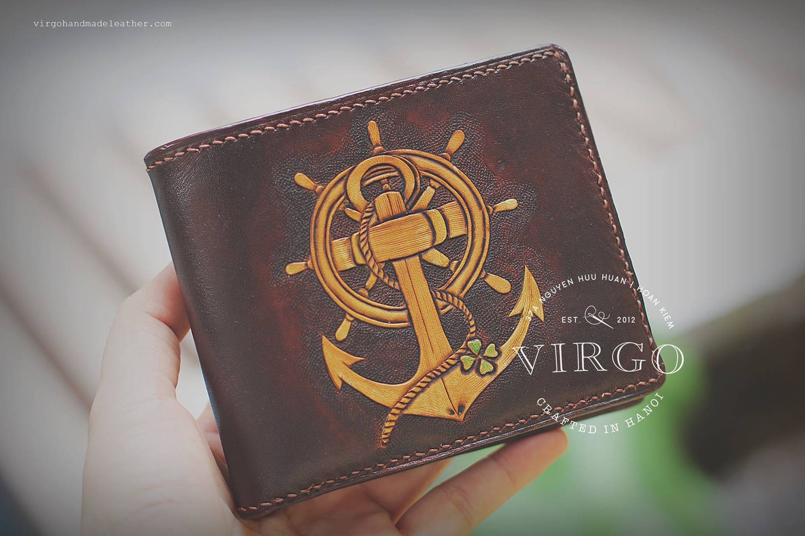 Ship and Sea Hand Tooled/carved Wallet for Men - Etsy