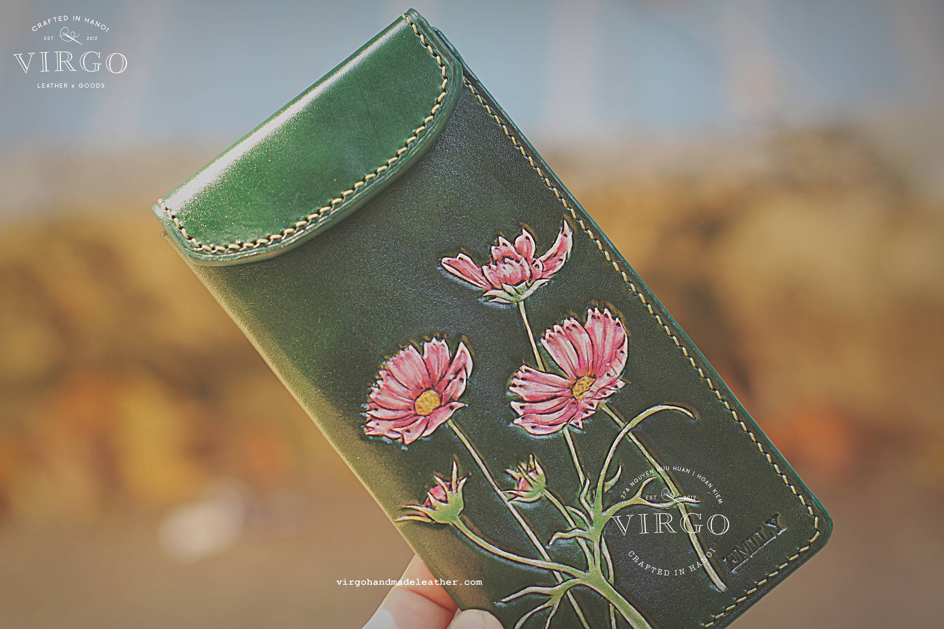 Cosmos Hand Tooled Envelope Wallet Handmade Personalised - Etsy