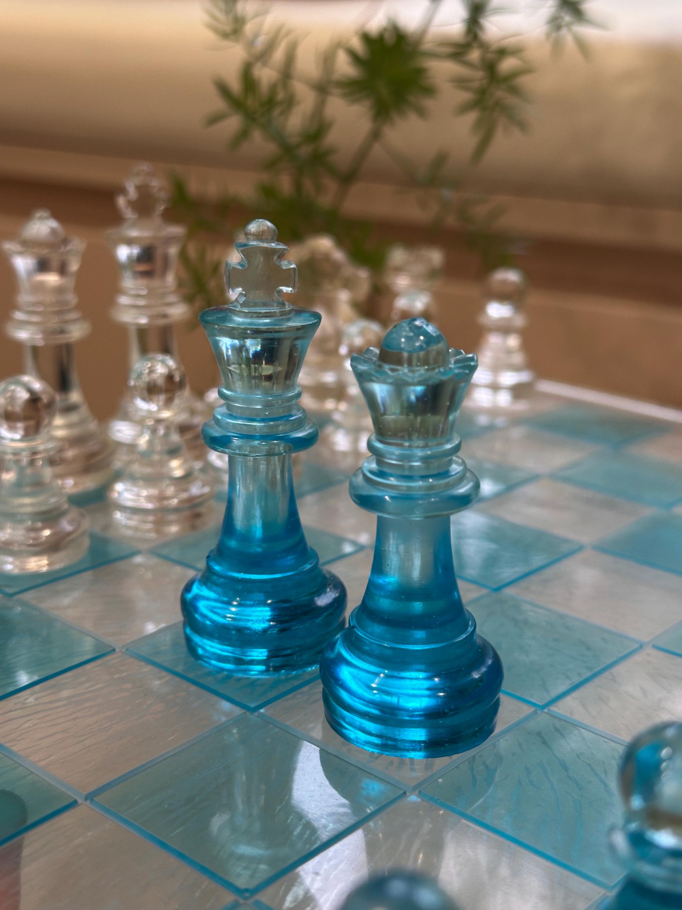 Resin Chess Sets With Board, Chess Set With Unique Chess Pieces, Chess ...