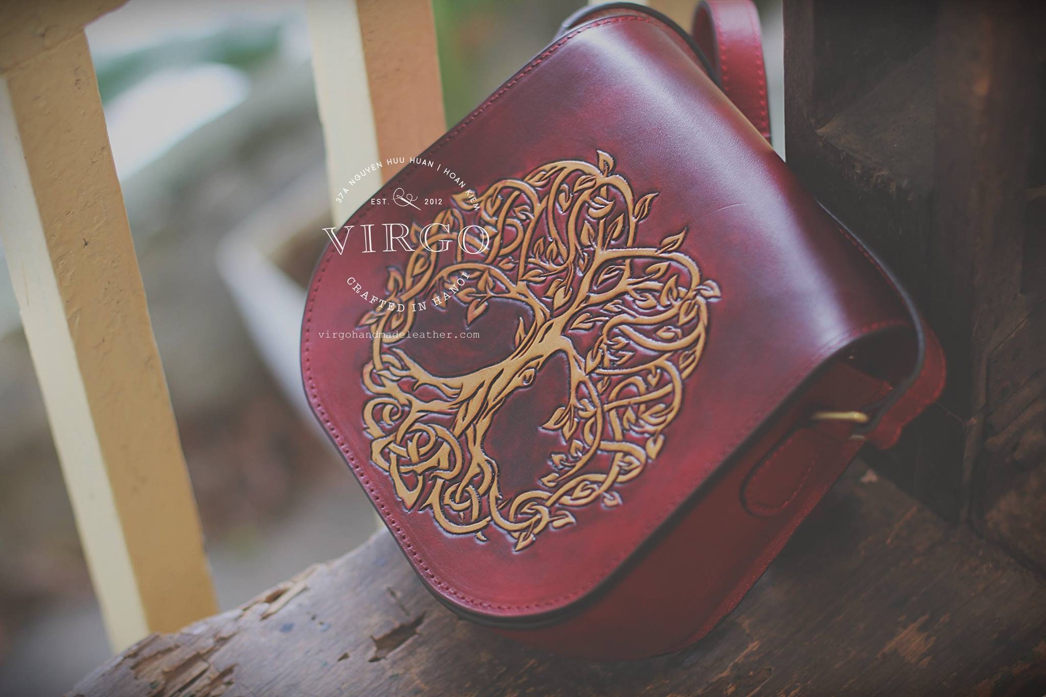 Tree of Life Cross Body Hand Carved Bag, Custom Handmade Leather Bag ...