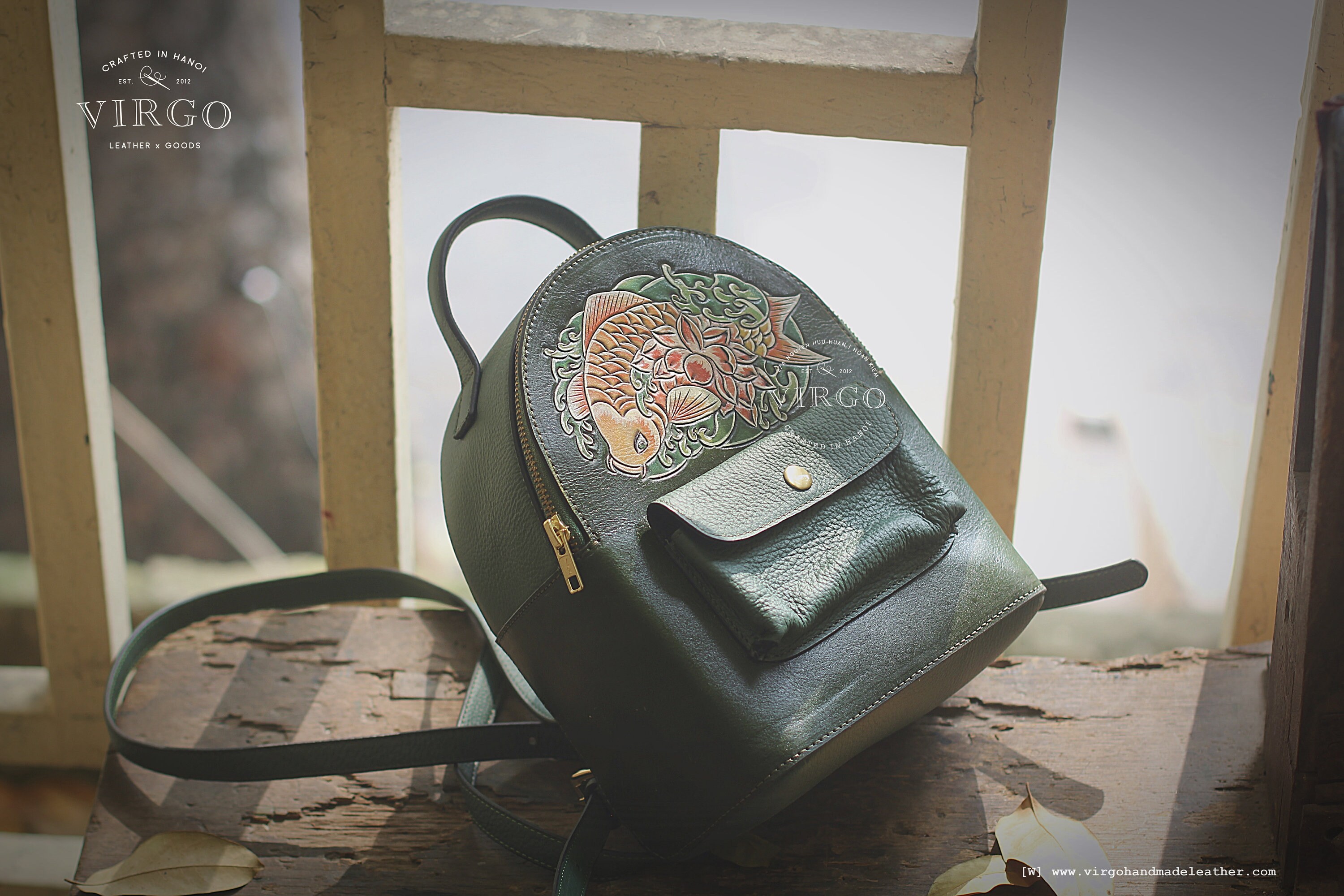 Sunflower Hand Tooled, Carved Backpack, Custom Handmade Backpack ...
