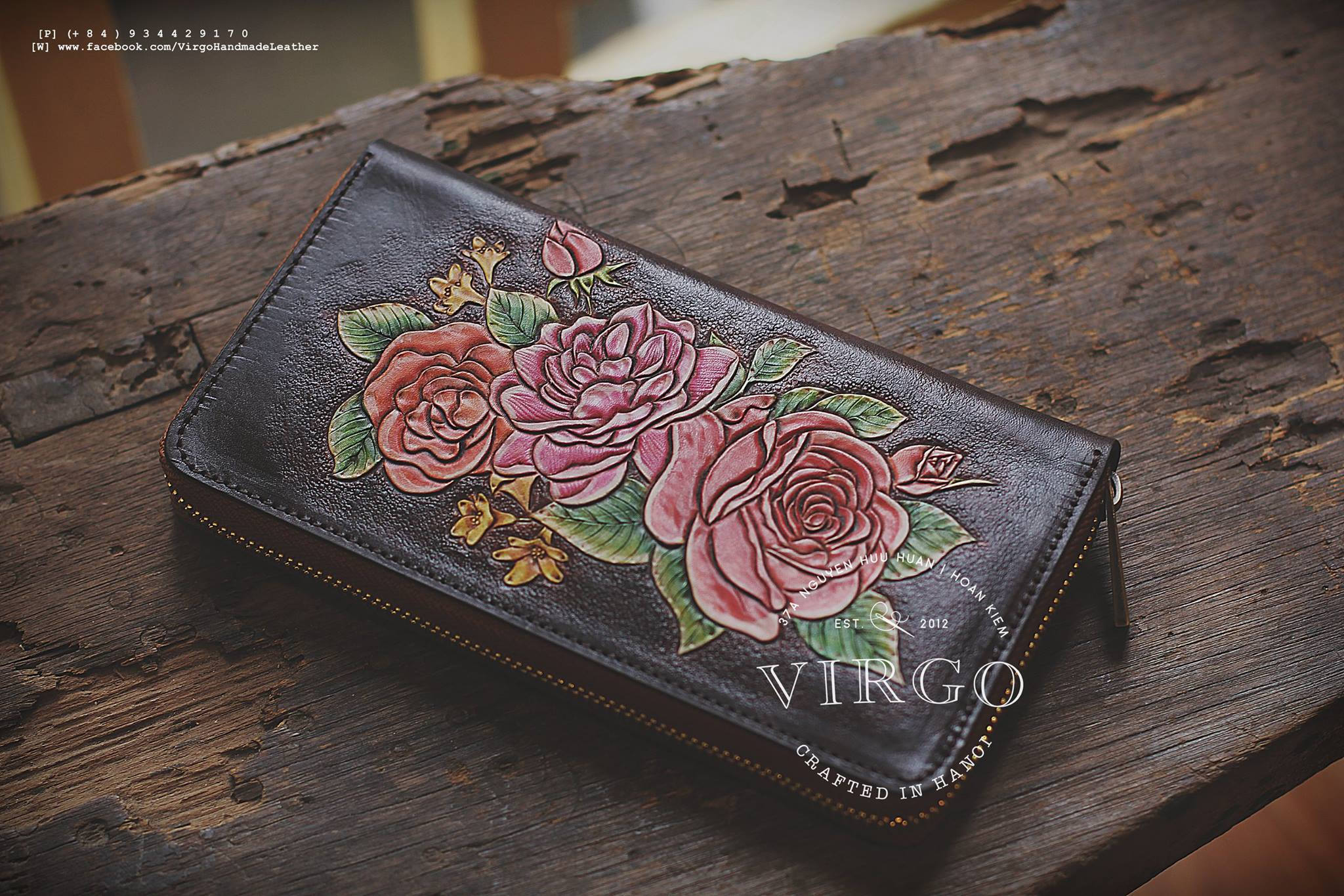 Bunch of Roses Hand Tooled/carved Wallet for Women - Etsy