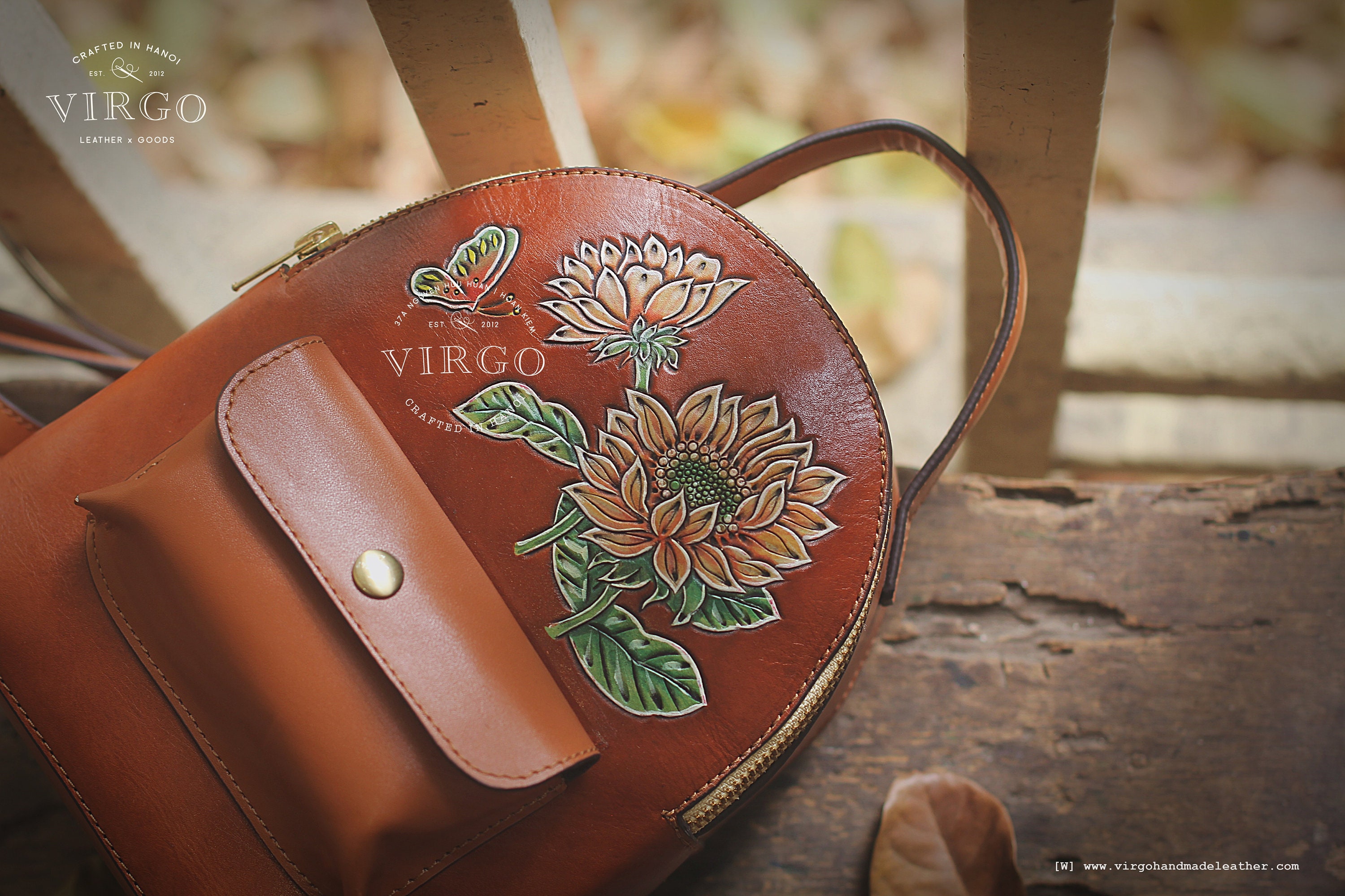 Sunflower Hand Tooled Carved Backpack Custom Handmade - Etsy