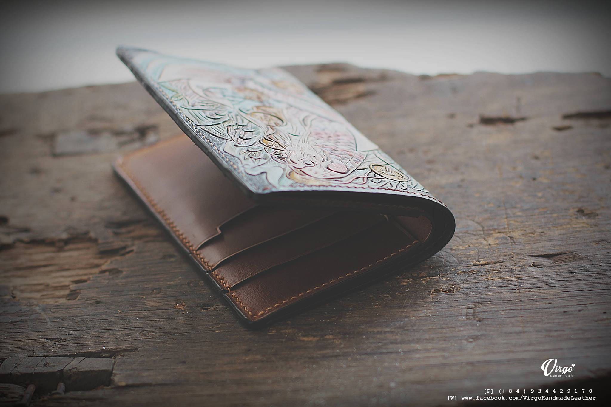 Koi Lucky Fish Hand Tooled/carved Wallet for Men - Etsy