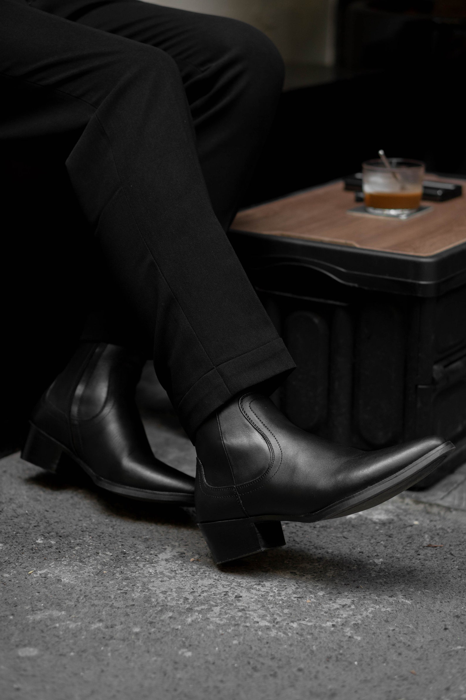 Handmade Men's Black Cowhide, Vincent Lukas Boots Cuban Heel Grounding ...