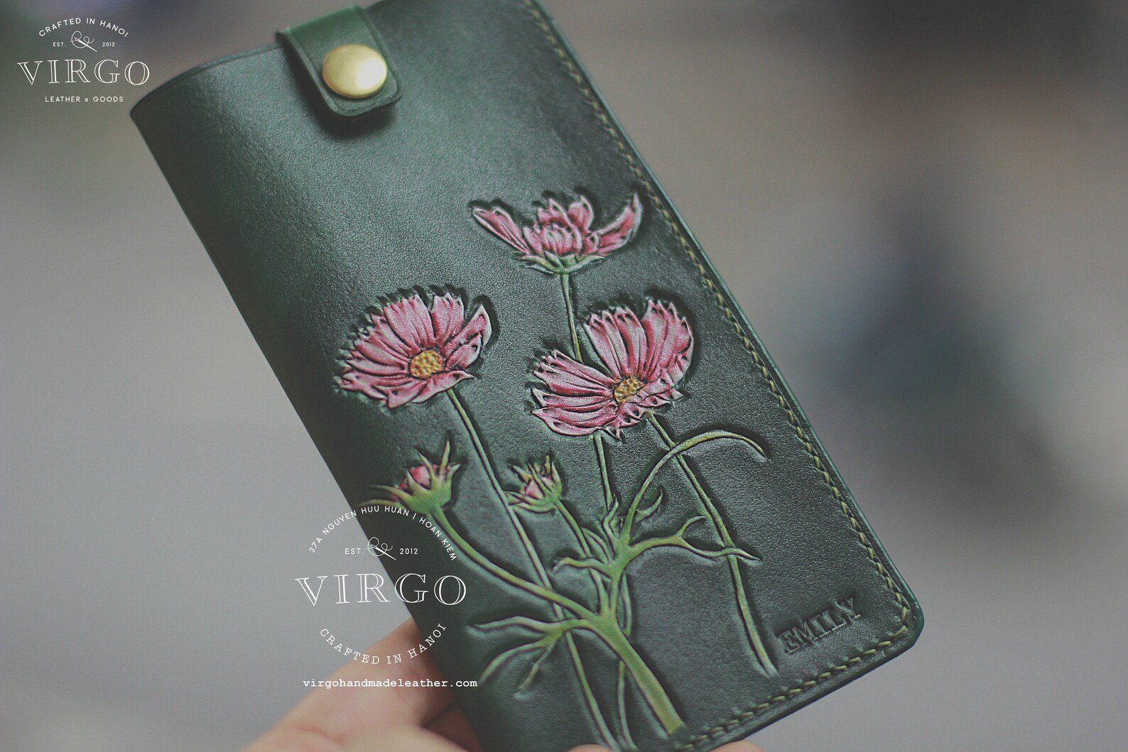 Cosmos Hand Tooled Envelope Wallet Handmade Personalised - Etsy