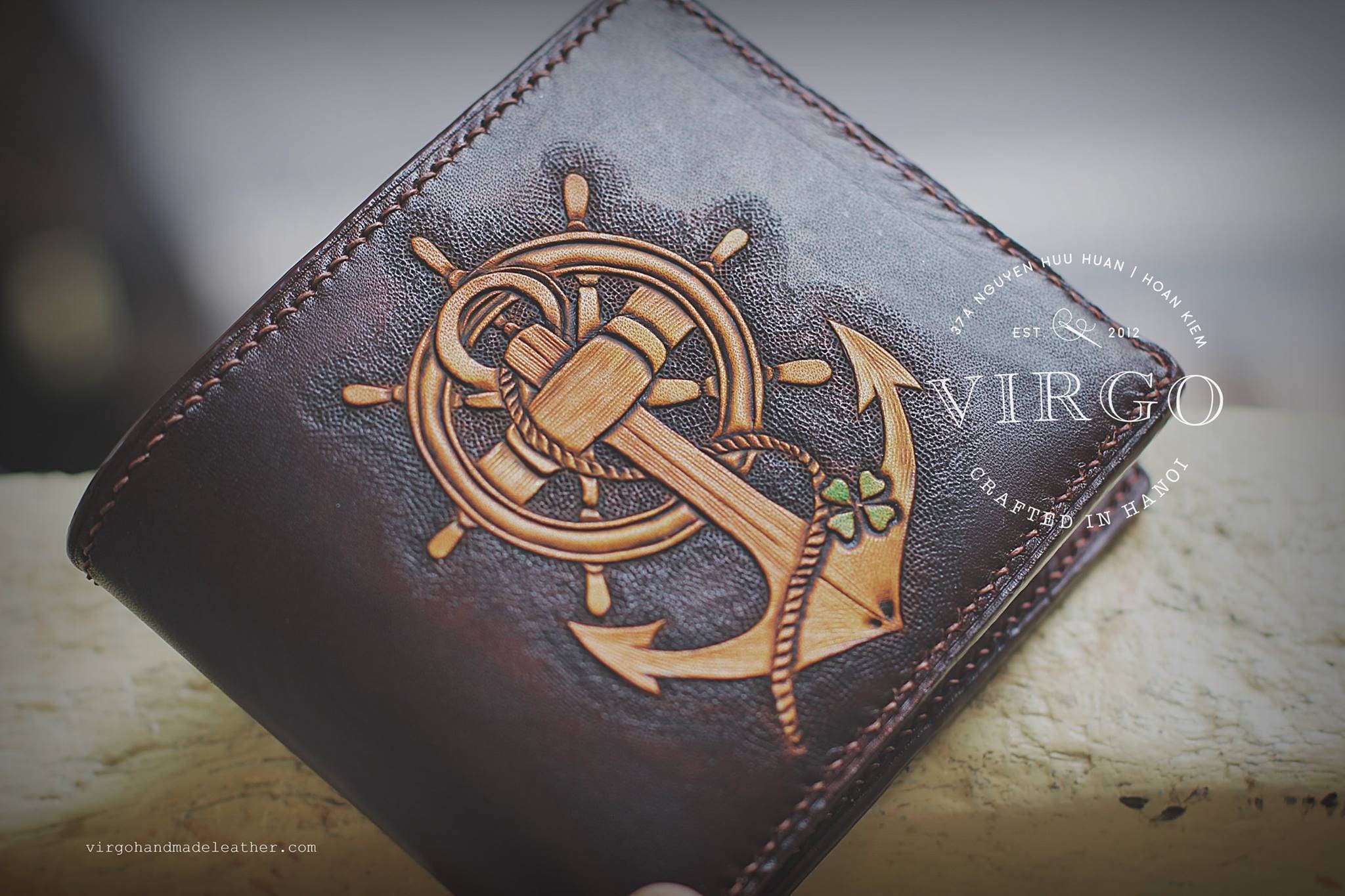 Ship and Sea Hand Tooled/carved Wallet for Men - Etsy