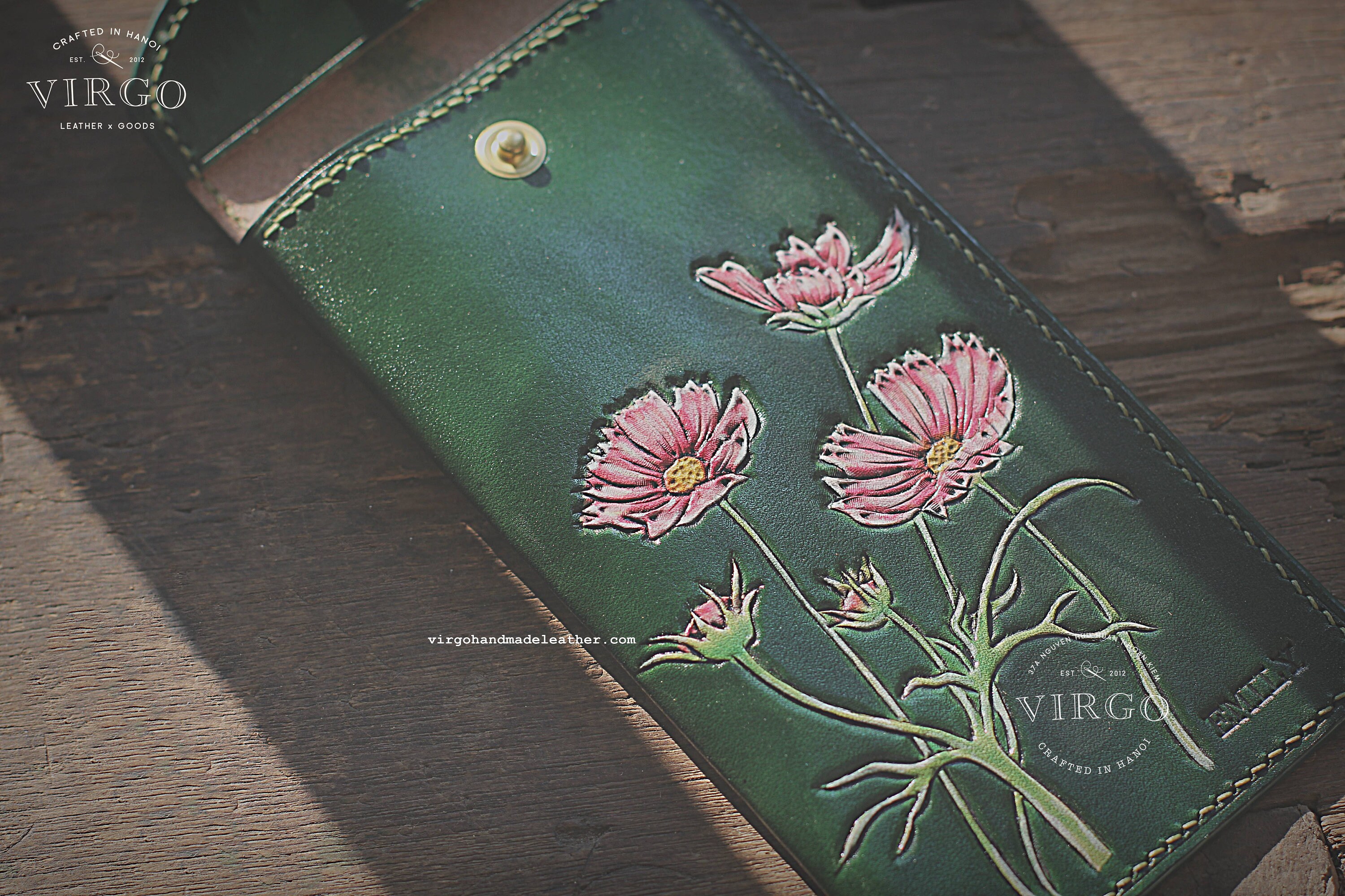Cosmos Hand Tooled Envelope Wallet Handmade Personalised - Etsy