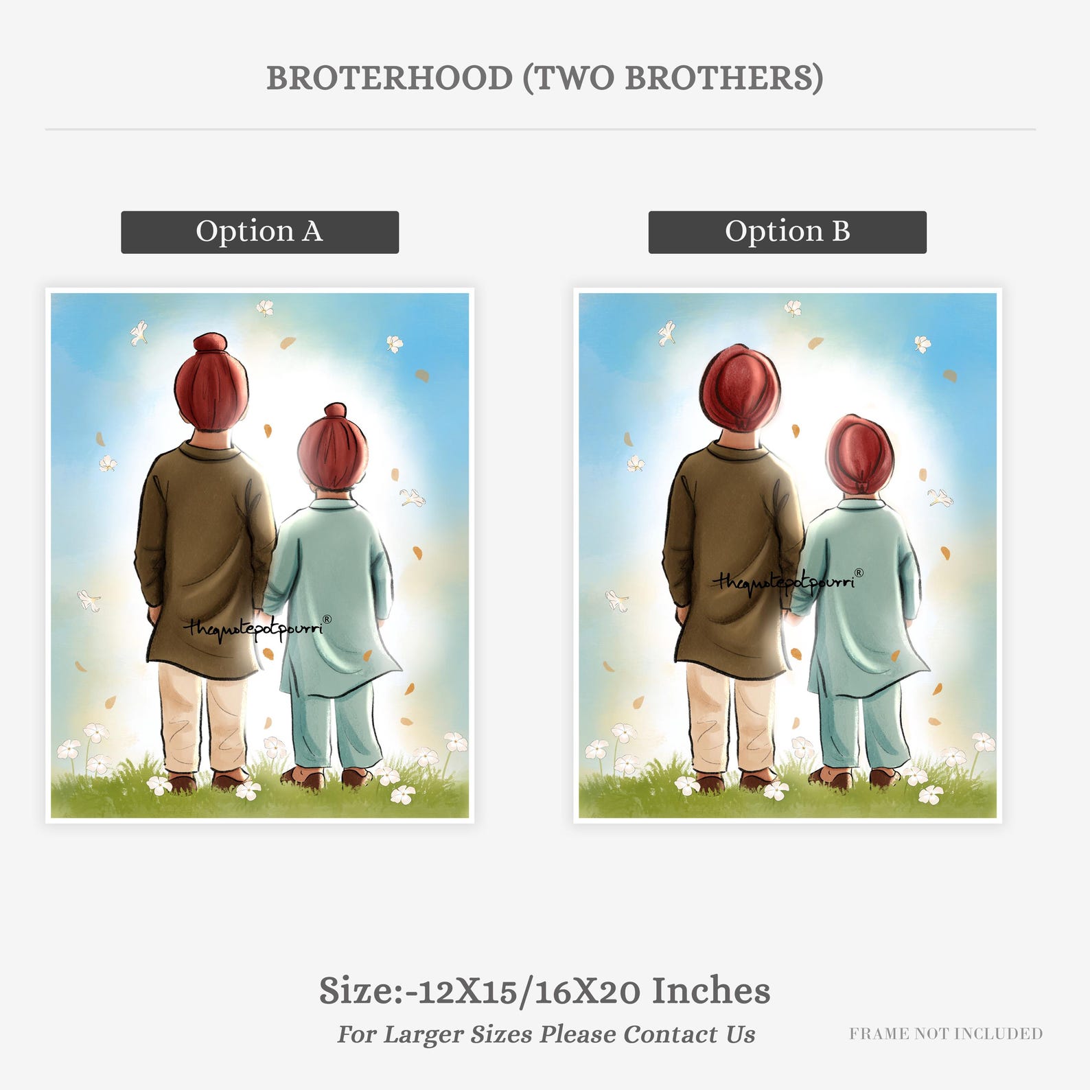 Brotherhood | Two Brothers | Three Brothers | Sibling Art | Punjabi Art ...