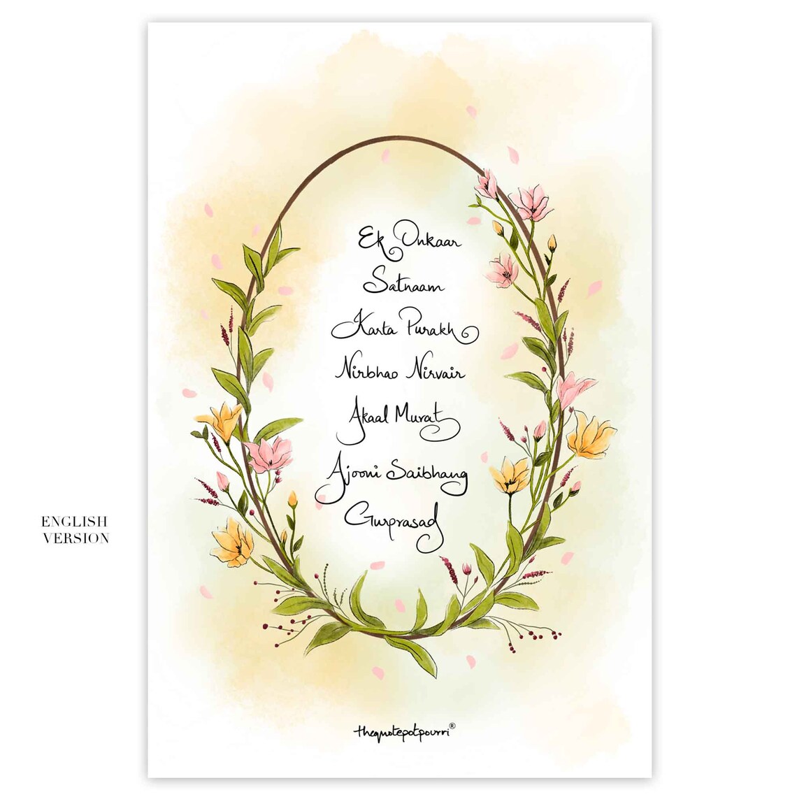 Mool Mantar Print | Gurmukhi Calligraphy Sikh Prayer Art - Etsy Canada