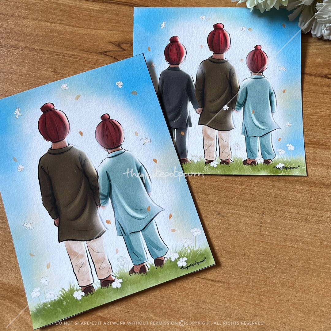 Brotherhood | Two Brothers | Three Brothers | Sibling Art | Punjabi Art ...