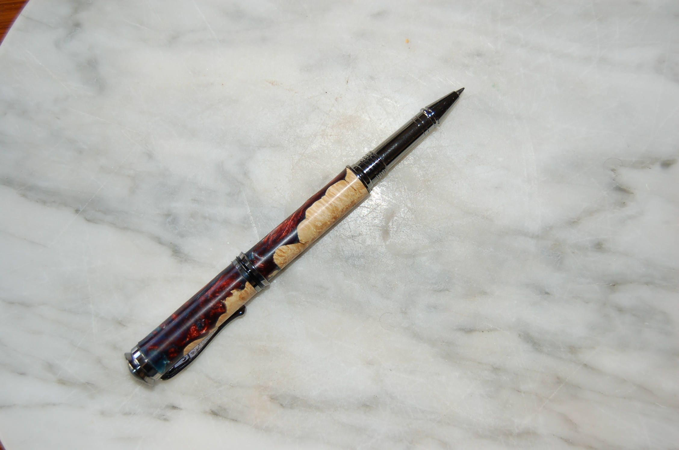 Fiji Handcrafted Wood and Resin Rollerball Pen - Etsy