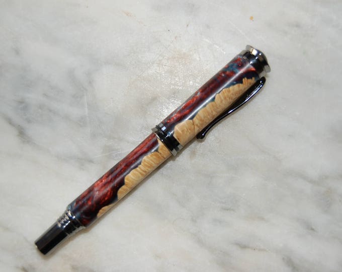 Fiji Handcrafted Wood and Resin Rollerball Pen - Etsy