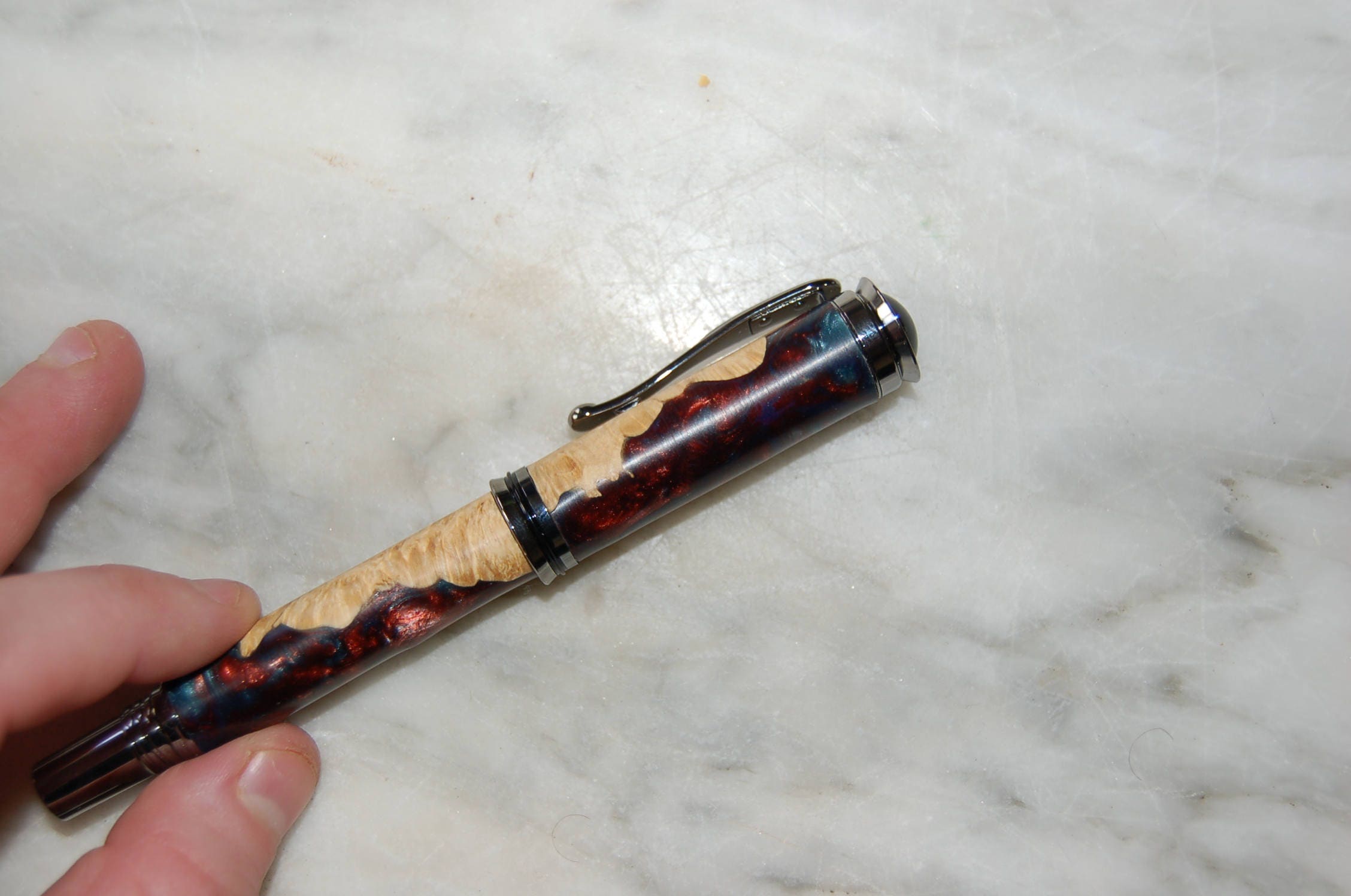 Fiji Handcrafted Wood and Resin Rollerball Pen - Etsy