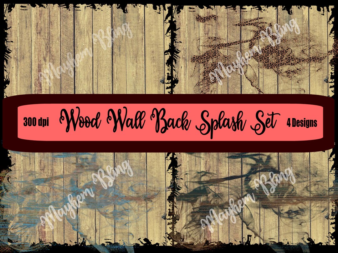 Wood Wall Back Splash or Background Set - Etsy