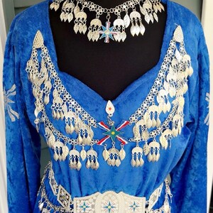 6 Piece Khomala Set. Blue Velvet Khomala Dress Small, With Assyrian ...
