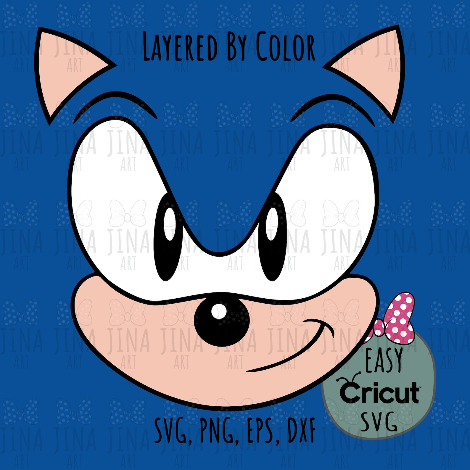 Sonic Face svg/ sonic Head svg / Hedgehog Layered Color/ The | Etsy France
