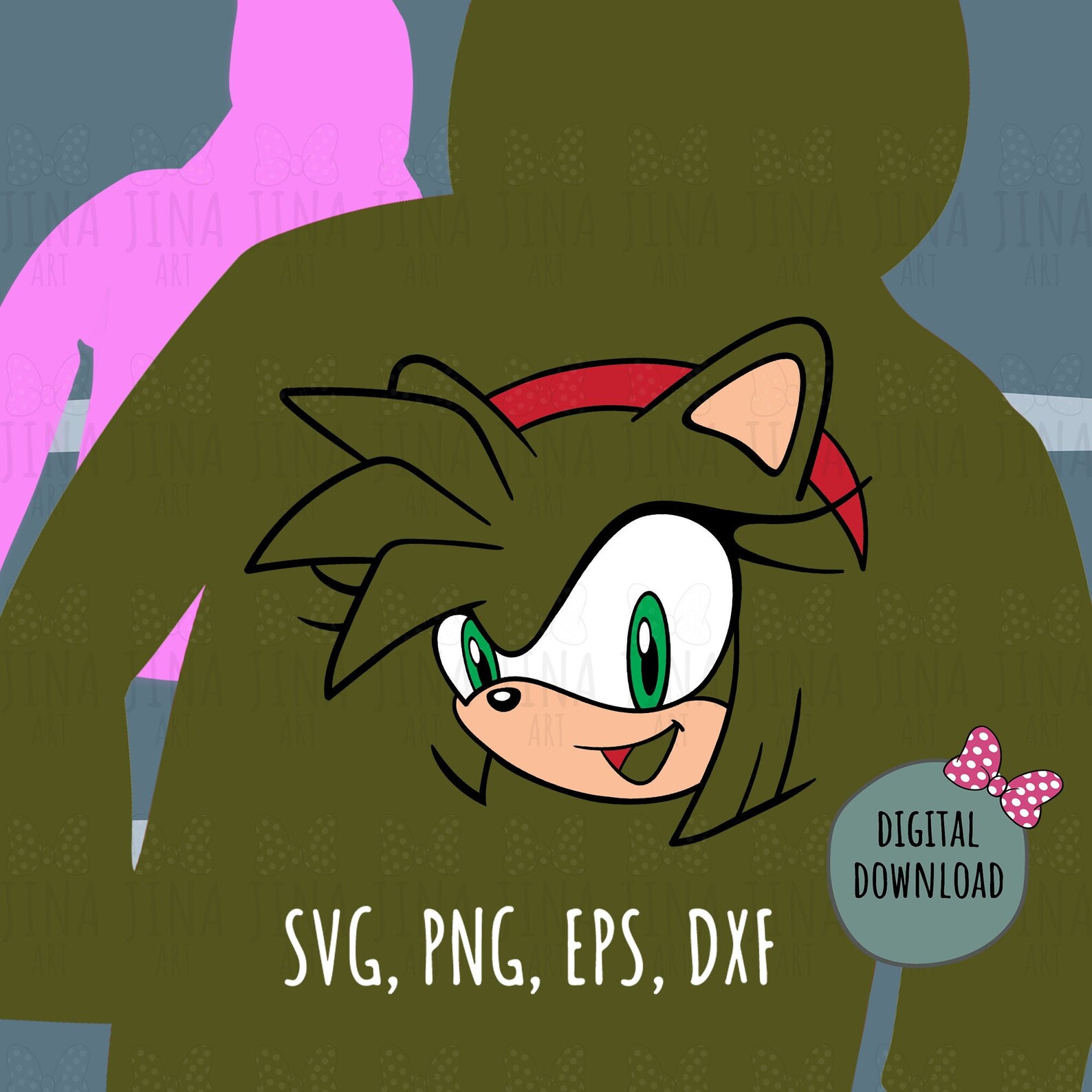 Amy rose Face Head svg/ Amy face svg/ Hedgehog Layered Color/ | Etsy