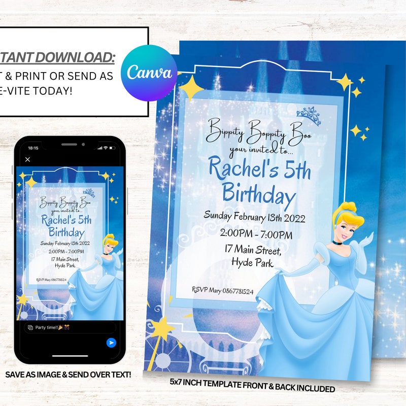 Cinderella Invitation - Etsy