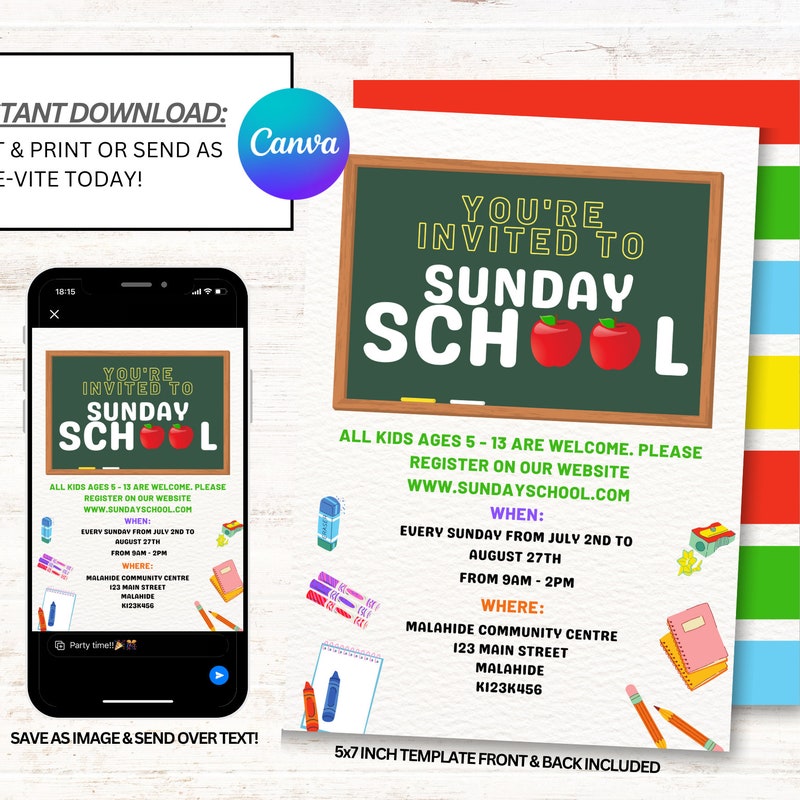 School Invitation - Etsy