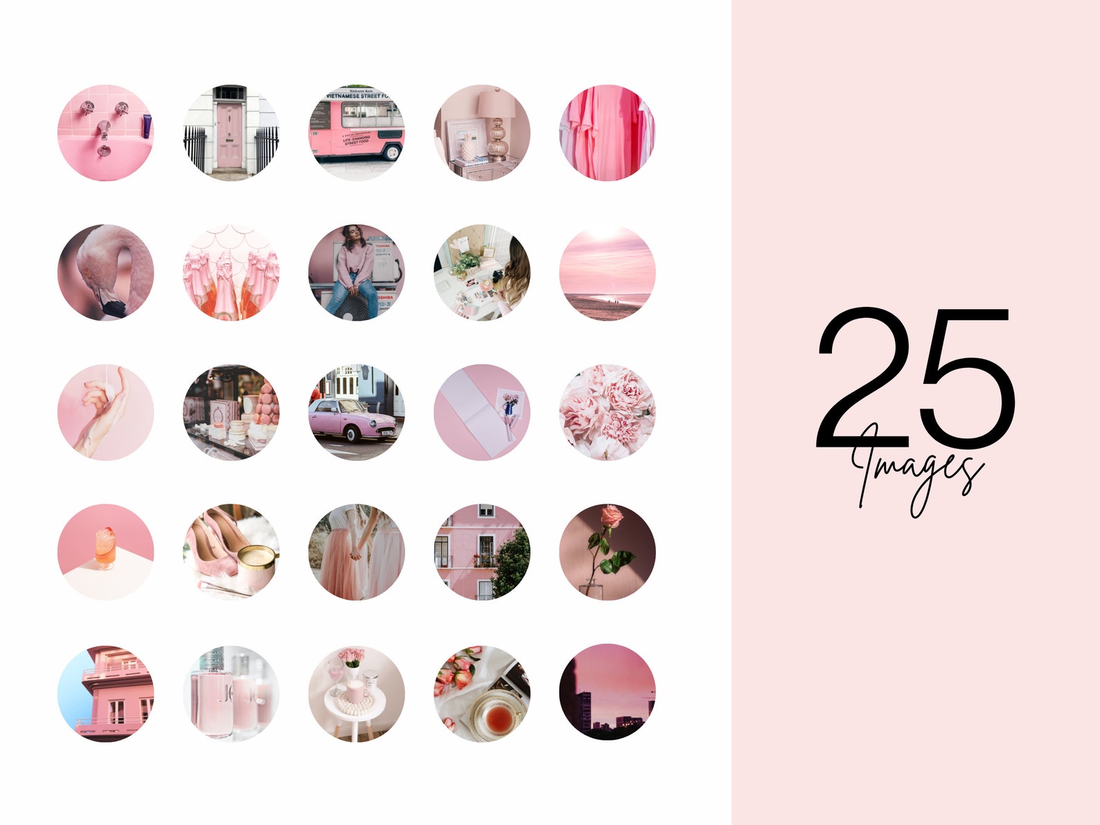 100 Pink Instagram Story Highlight Covers Canva Editable Instagram ...