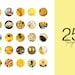 100 Yellow Instagram Story Highlight Covers - Canva Editable Instagram ...