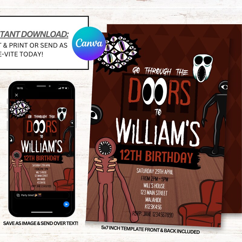 Door Invitation - Etsy