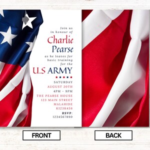 Military Deployment Invitations, Army Send off Invitation, Farewell ...