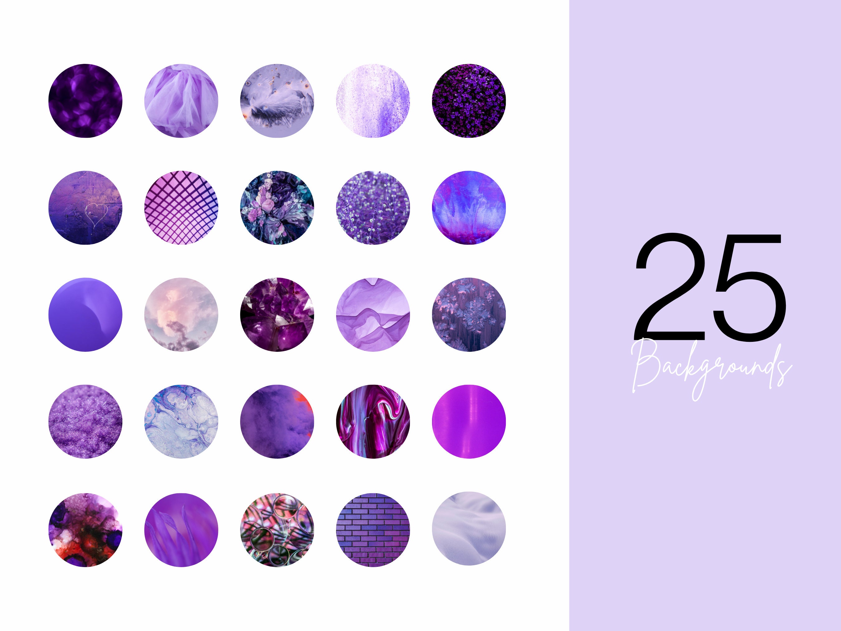 100 Purple Instagram Story Highlight Covers - Canva Editable Instagram ...