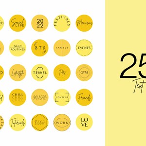 100 Yellow Instagram Story Highlight Covers - Canva Editable Instagram ...