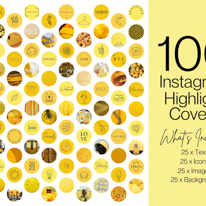 Yellow Instagram - Etsy