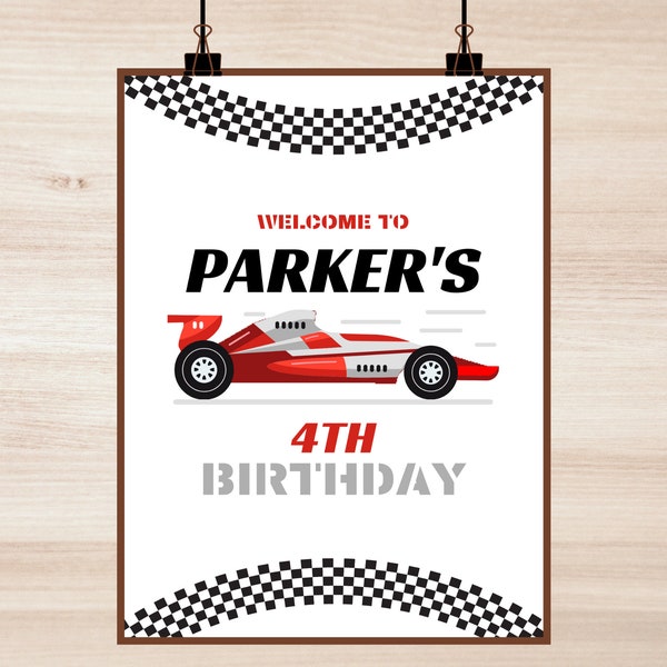Racing Party Printable - Etsy